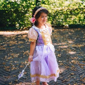 Rapunzel jurk + roze accessoires - Het Betere Merk